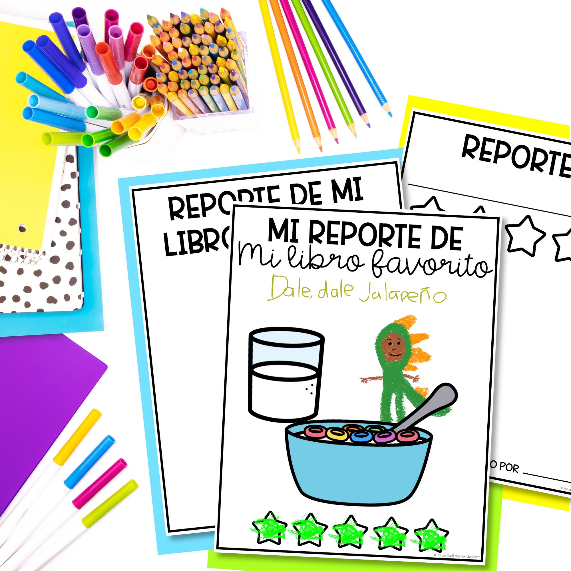 Reporte de libro con una caja de cereal - Jorja's Dual Language Classroom