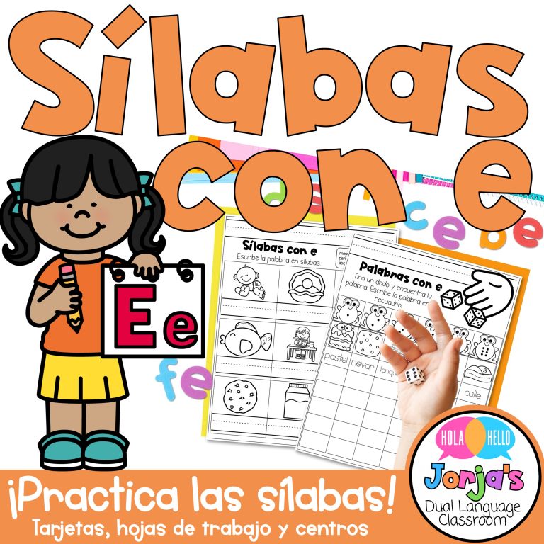 Sílabas con E Actividades Hojas de trabajo Sílabas palabras y oraciones ...