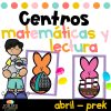 Centros de lectura y matemáticas PRE KINDER Prek Centers in Spanish ...