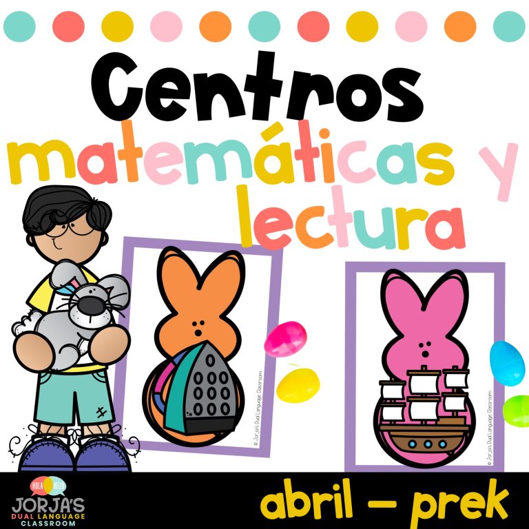 Centros de lectura y matemáticas PRE KINDER Prek Centers in Spanish ...