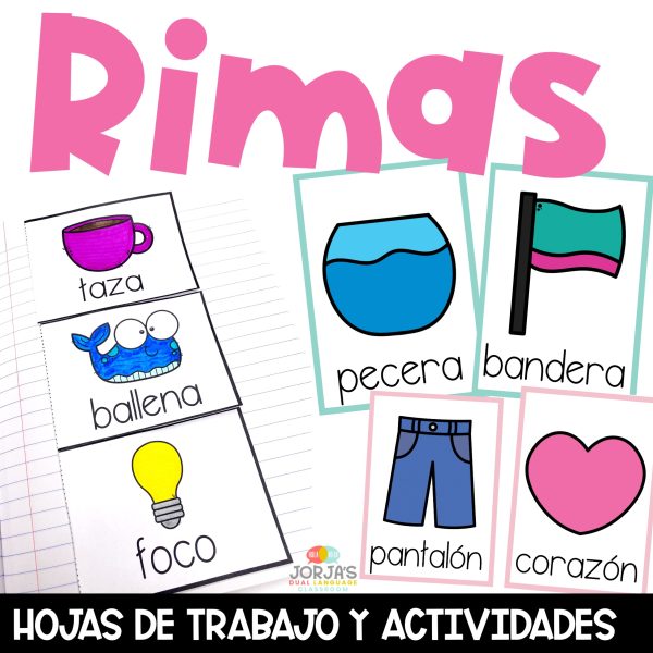Rimas Hojas de trabajo y actividades Rhyming Unit in Spanish - Jorja's ...