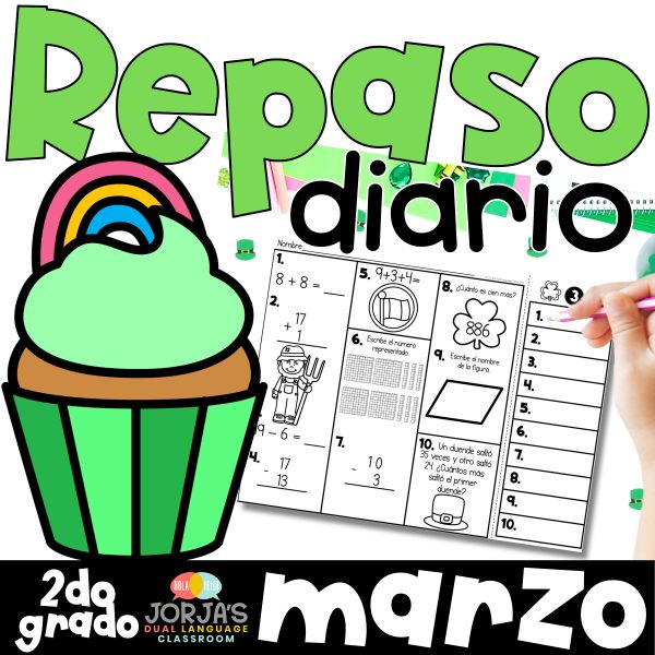 Repaso diario Segundo grado español 2nd Spanish Spiral Review MARZO ...