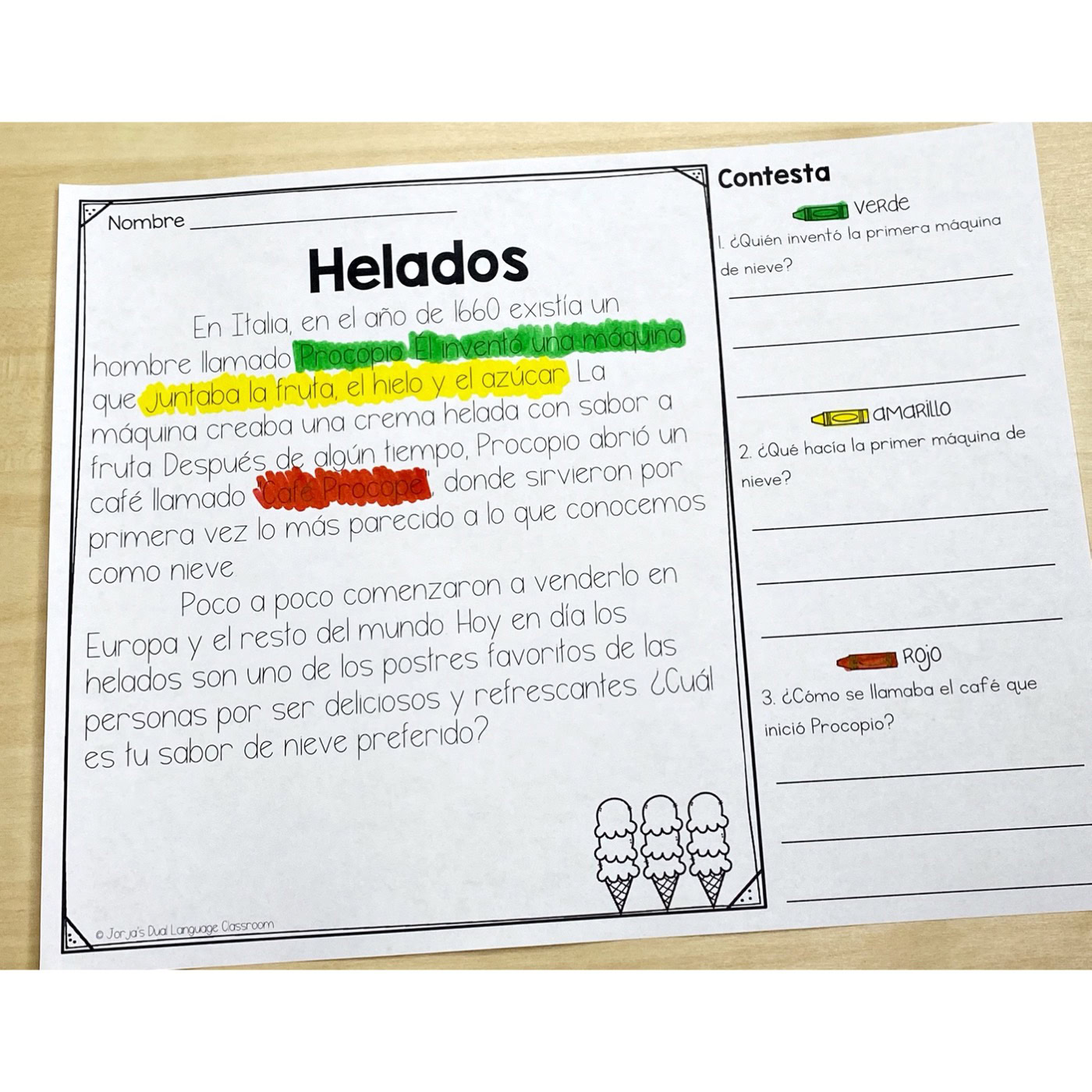 Lectura de comprensión Reading Comprehension Spanish Comprensión ...