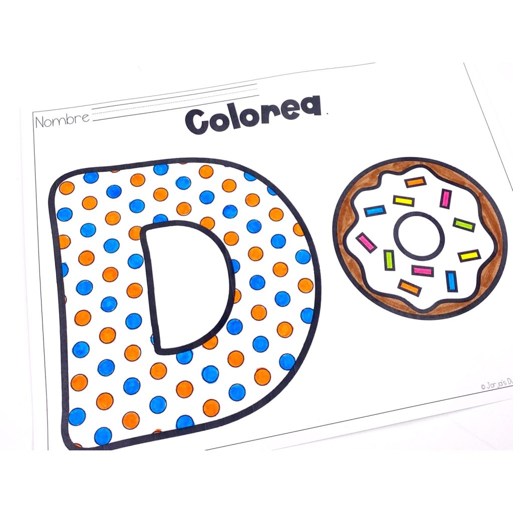 Letra d Sílabas con da de di do du Hojas de trabajo y actividades ...