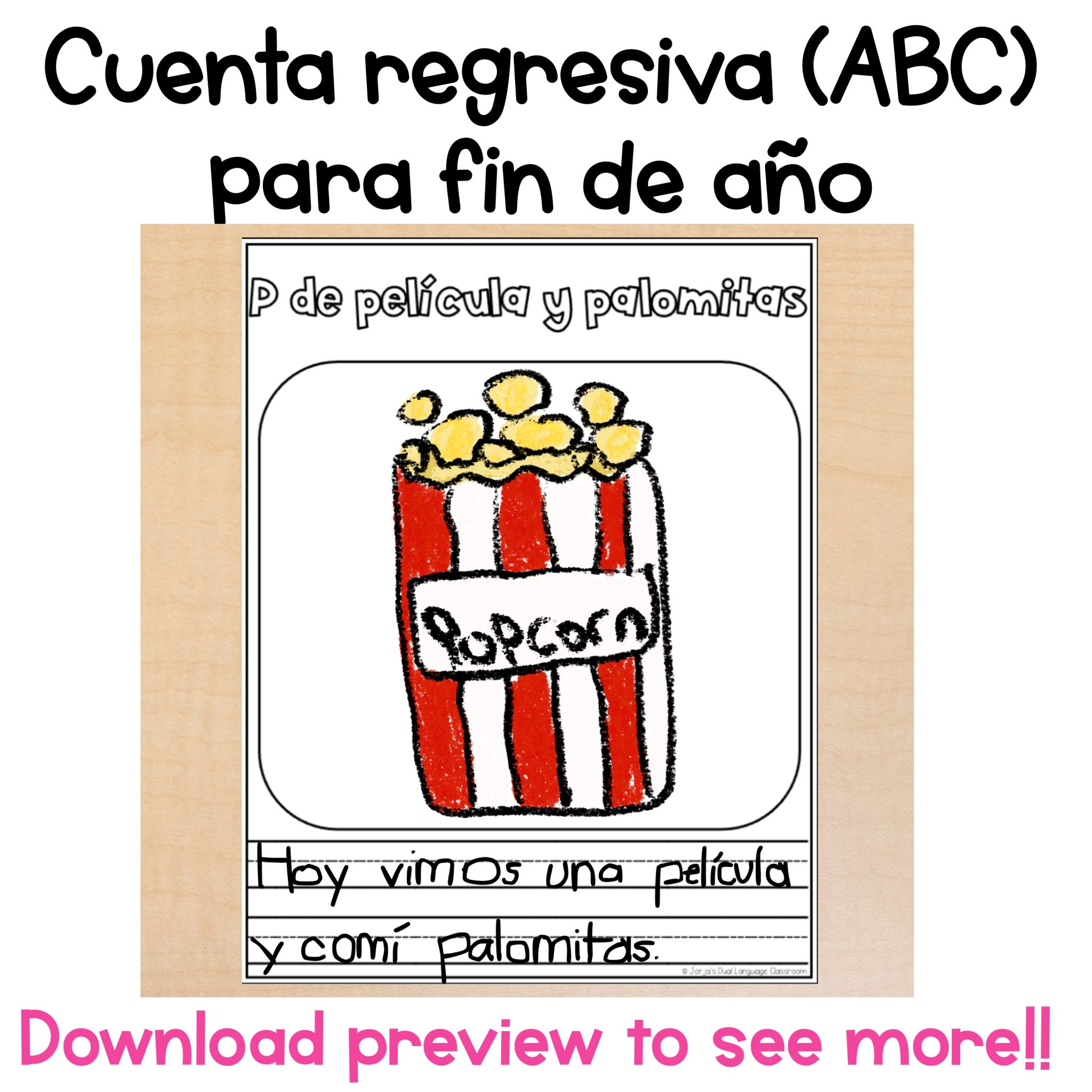 Cuenta regresiva Fin de año ABC Countdown in Spanish for End of the ...