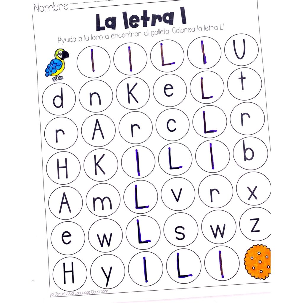 Letra l Sílabas con la le li lo lu hojas de trabajo y actividades ...