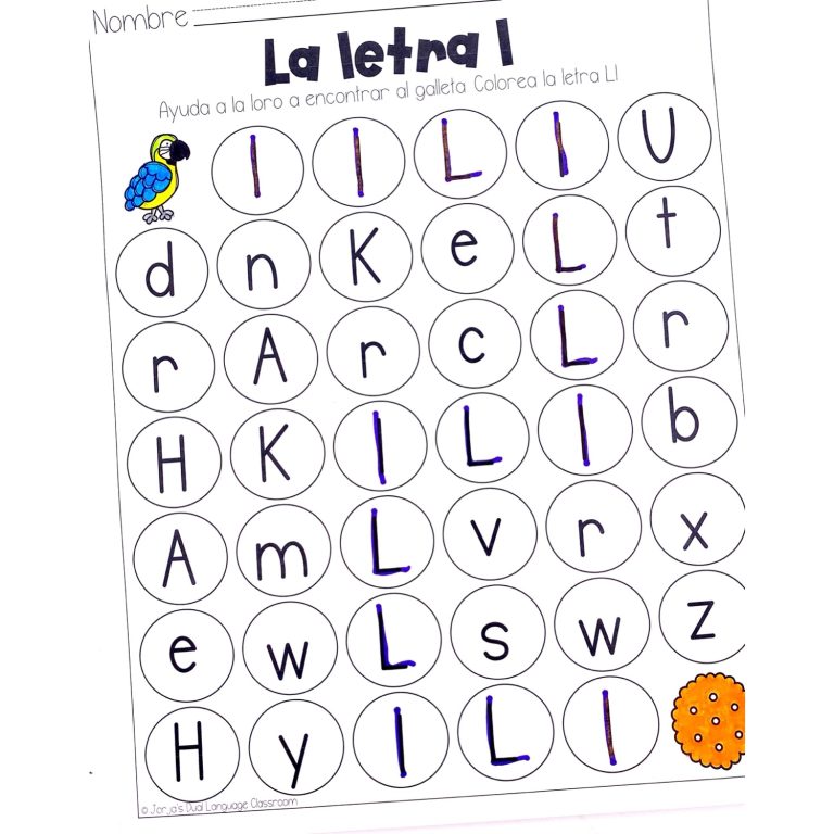 Letra l Sílabas con la le li lo lu hojas de trabajo y actividades ...