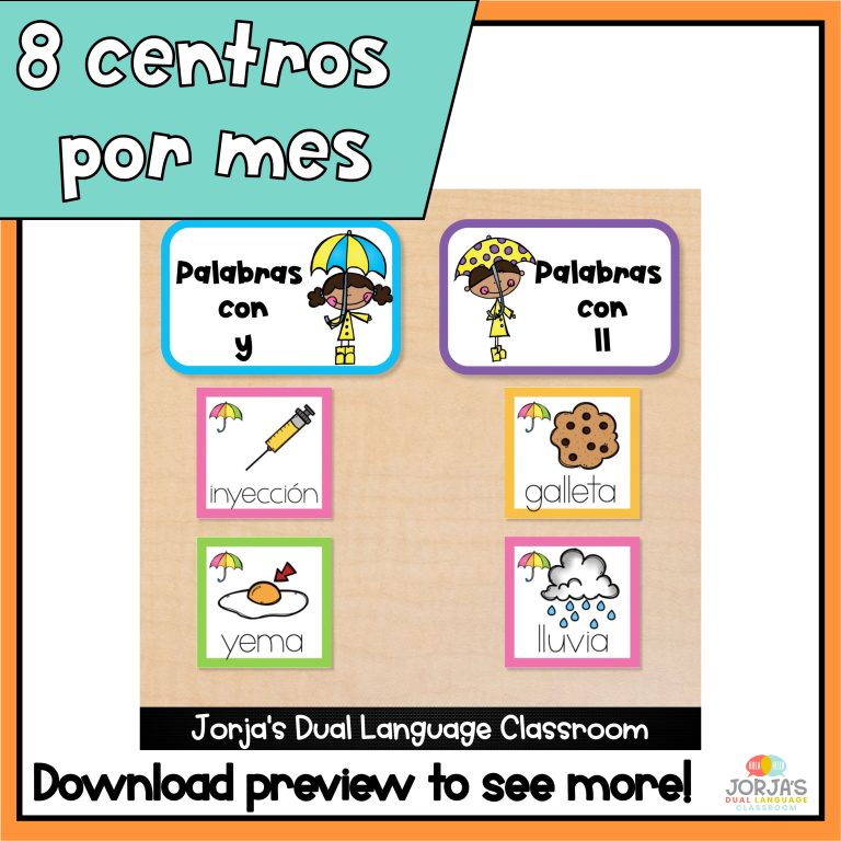 Kinder Literacy Centers Spanish April Centros de Lectura para Kinder ...