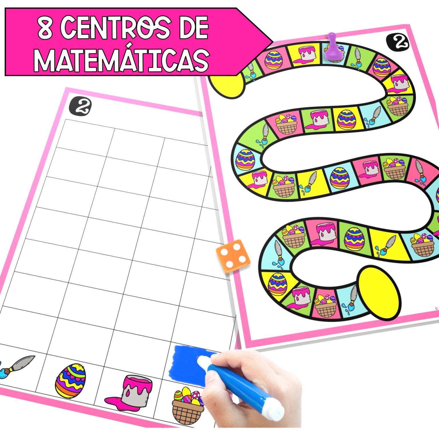Centros de matemáticas para primer grado abril Math centers in Spanish ...