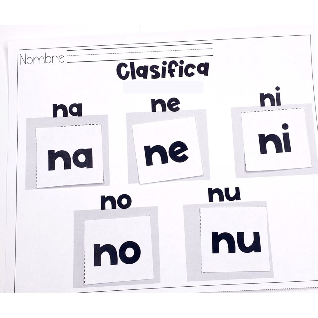 Letra n Sílabas con na ne ni no nu Hojas de trabajo y actividades en ...