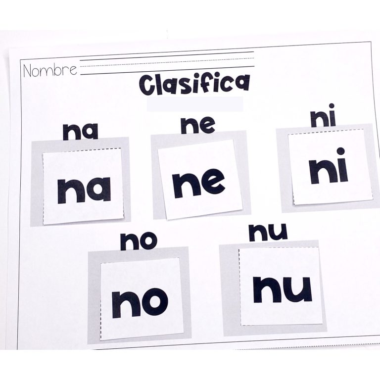 Letra n Sílabas con na ne ni no nu Hojas de trabajo y actividades en ...