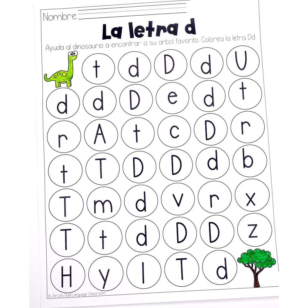 Letra d Sílabas con da de di do du Hojas de trabajo y actividades ...