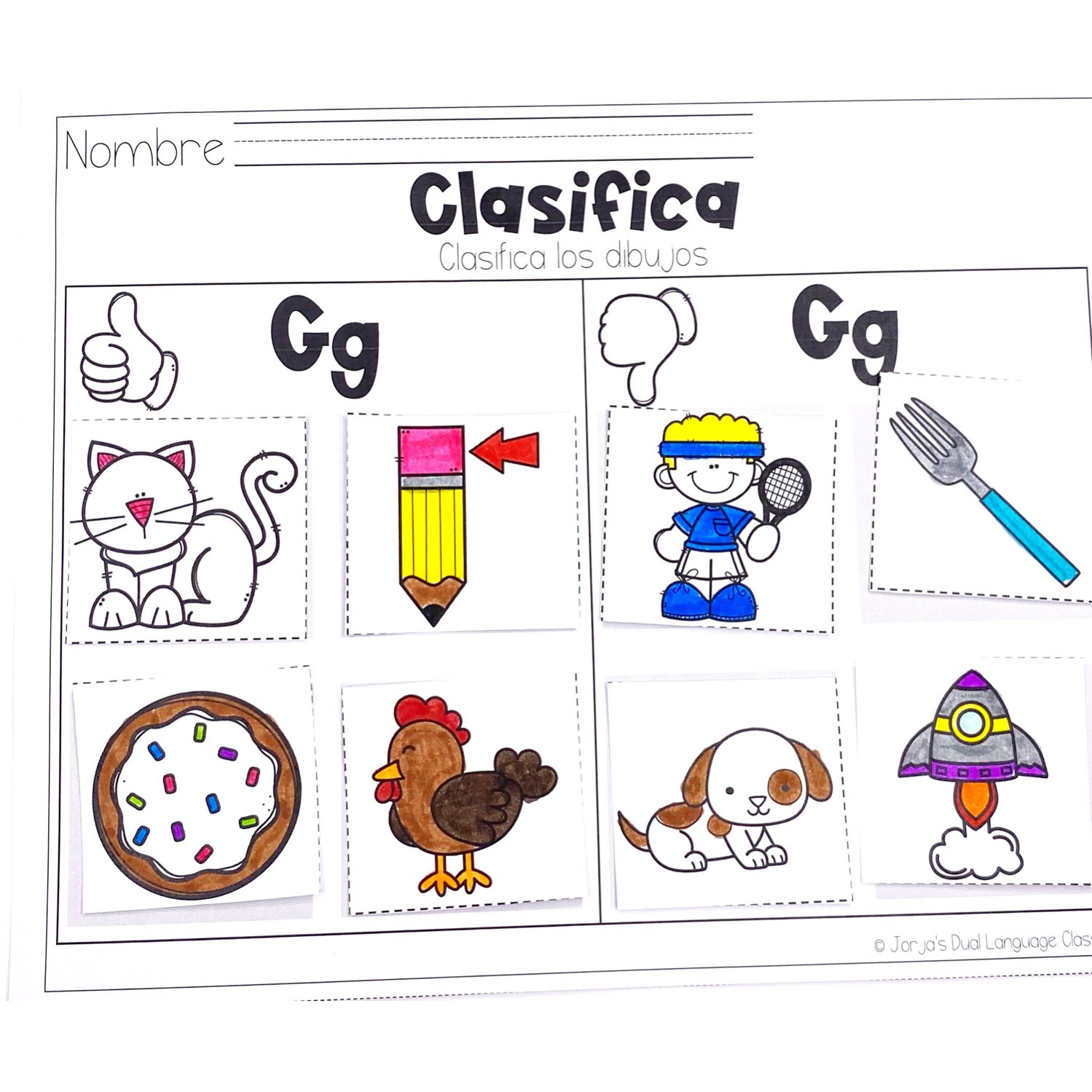 Letra g Sílabas con ga go gu Hojas de trabajo y actividades Letter G in ...