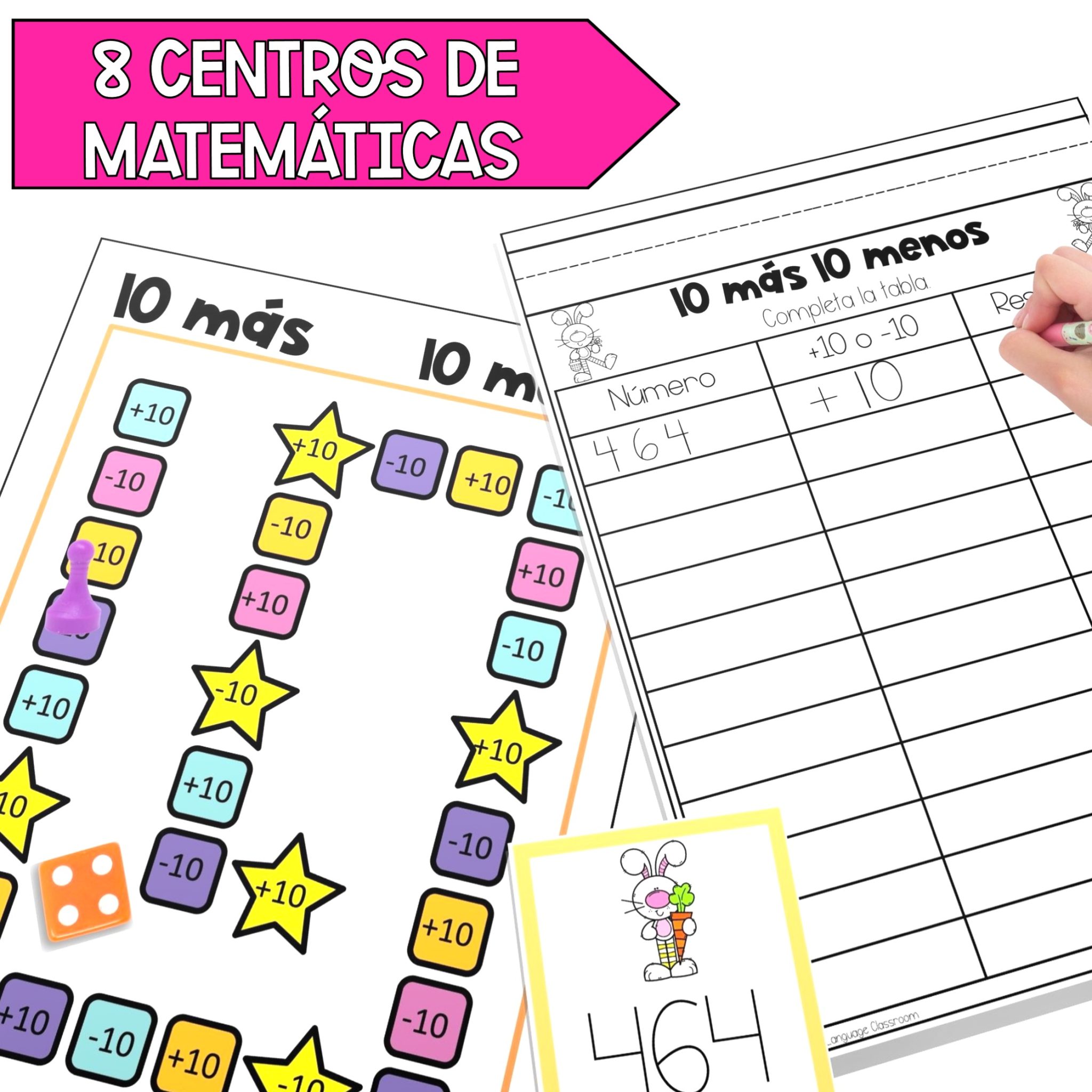 Centros de matemáticas SEGUNDO GRADO abril Second grade Math Centers in ...