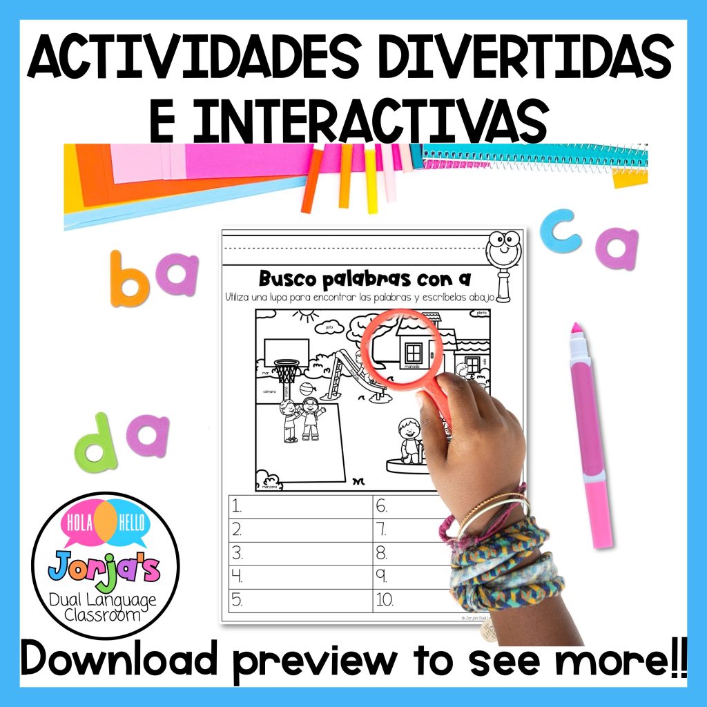 Sílabas con A Actividades Hojas de trabajo y Centros - Sílabas ...