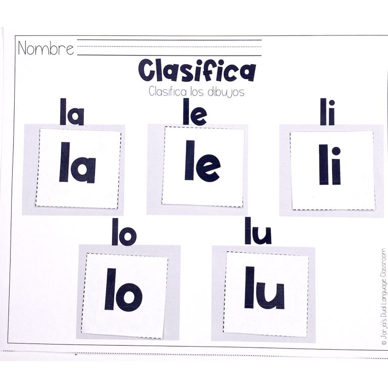 Letra l Sílabas con la le li lo lu hojas de trabajo y actividades ...
