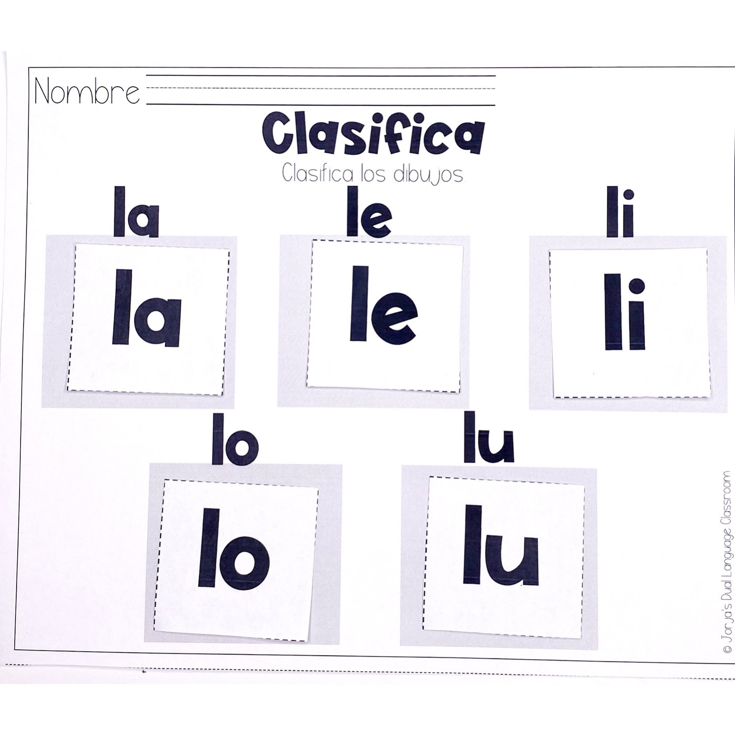 Letra l Sílabas con la le li lo lu hojas de trabajo y actividades ...