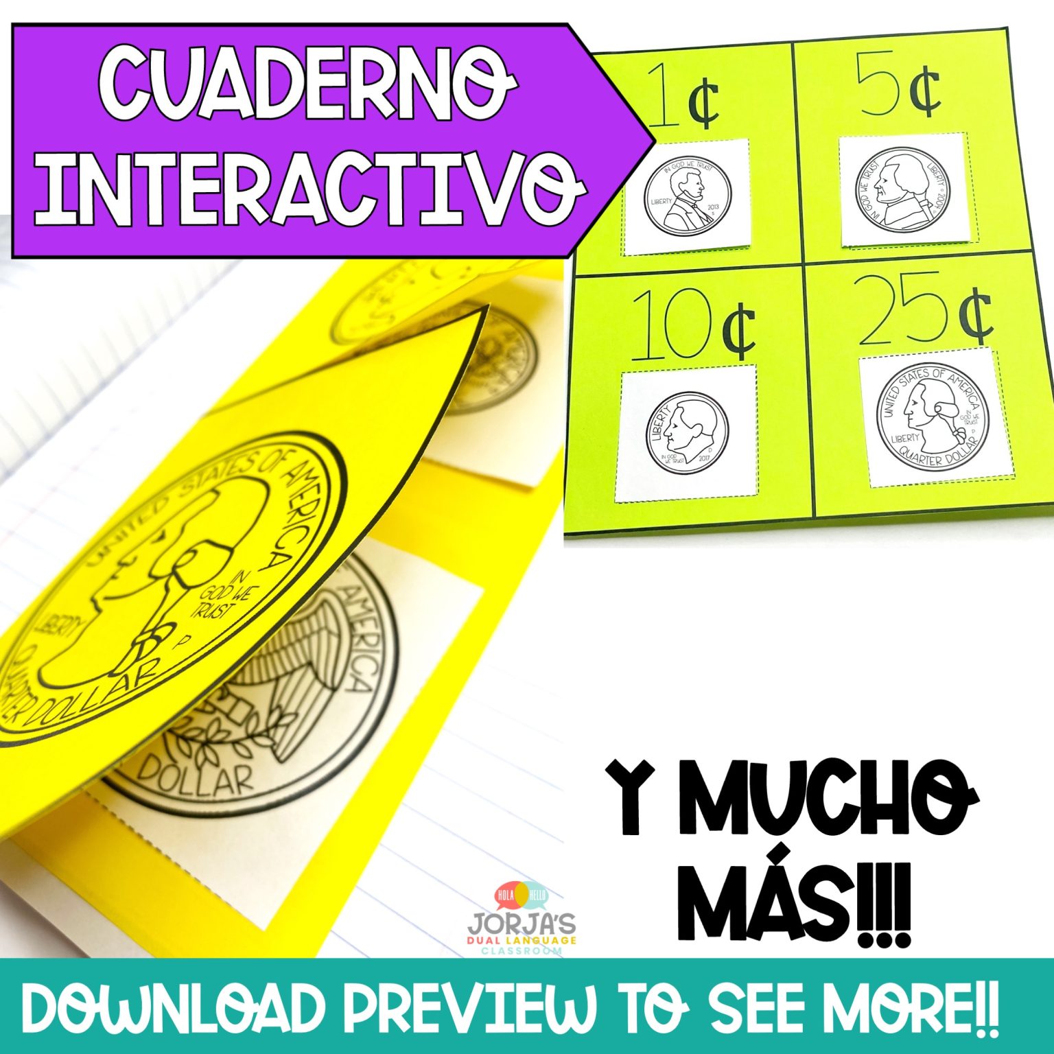 Las monedas Money and Coins Unit in Spanish - Jorja's Dual Language ...