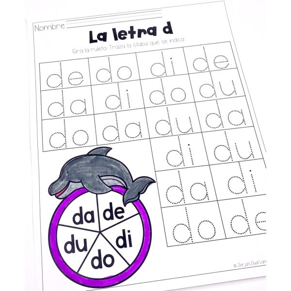 Letra d Sílabas con da de di do du Hojas de trabajo y actividades ...