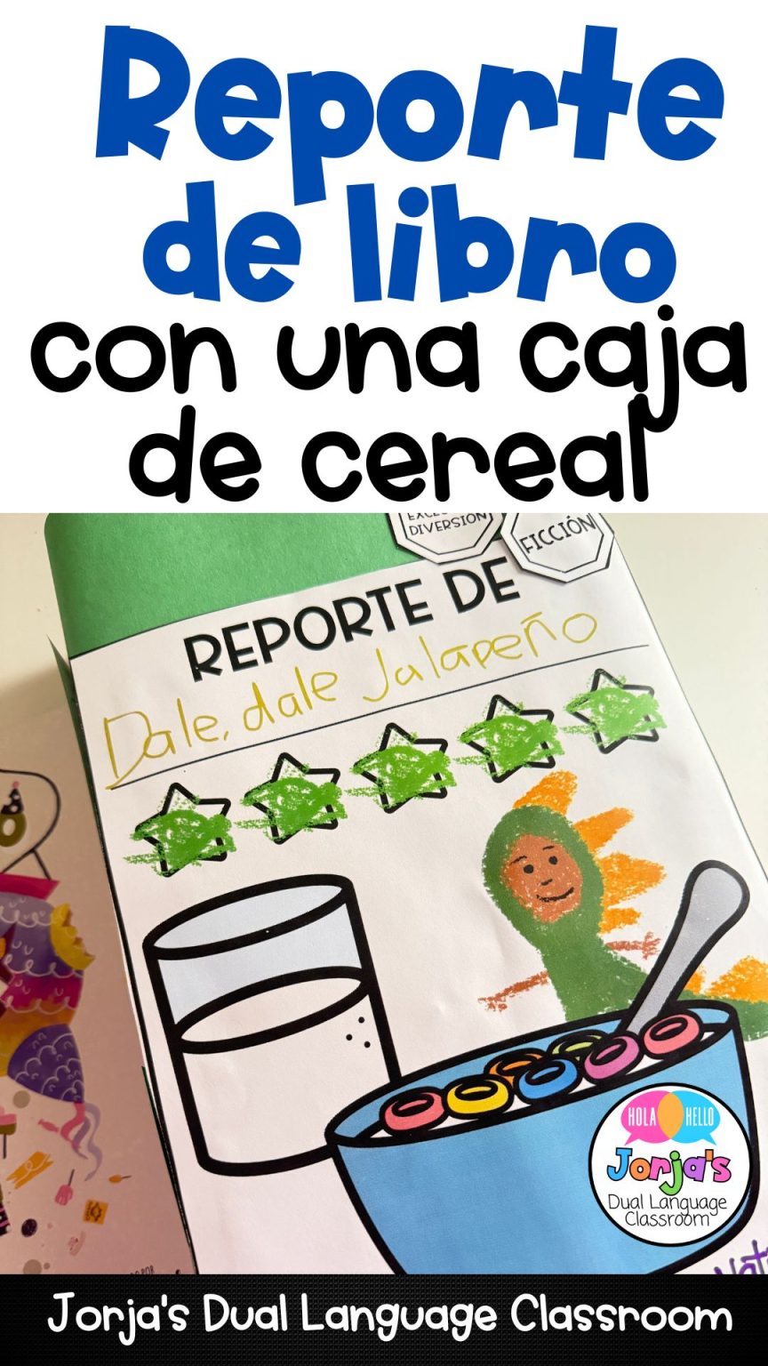 Reporte de libro con una caja de cereal - Jorja's Dual Language Classroom