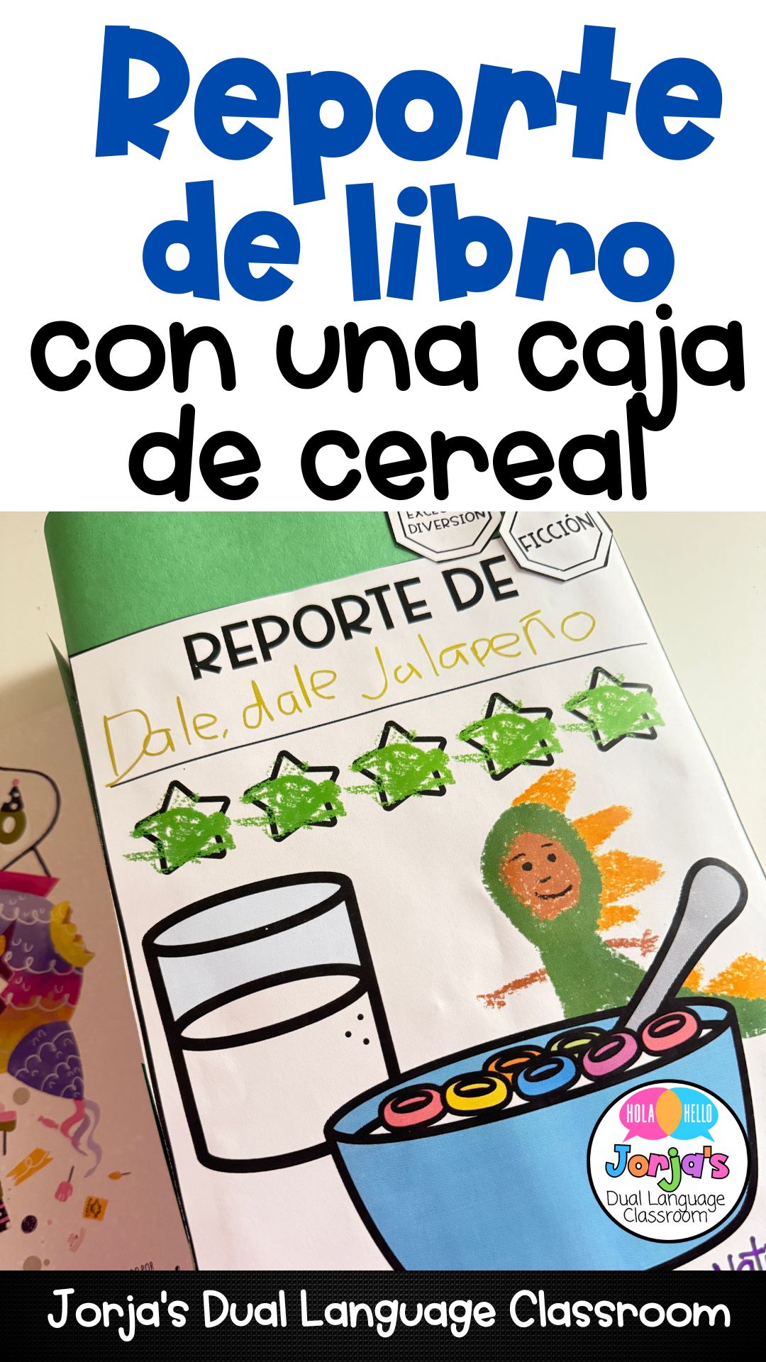 Reporte de libro con una caja de cereal - Jorja's Dual Language Classroom