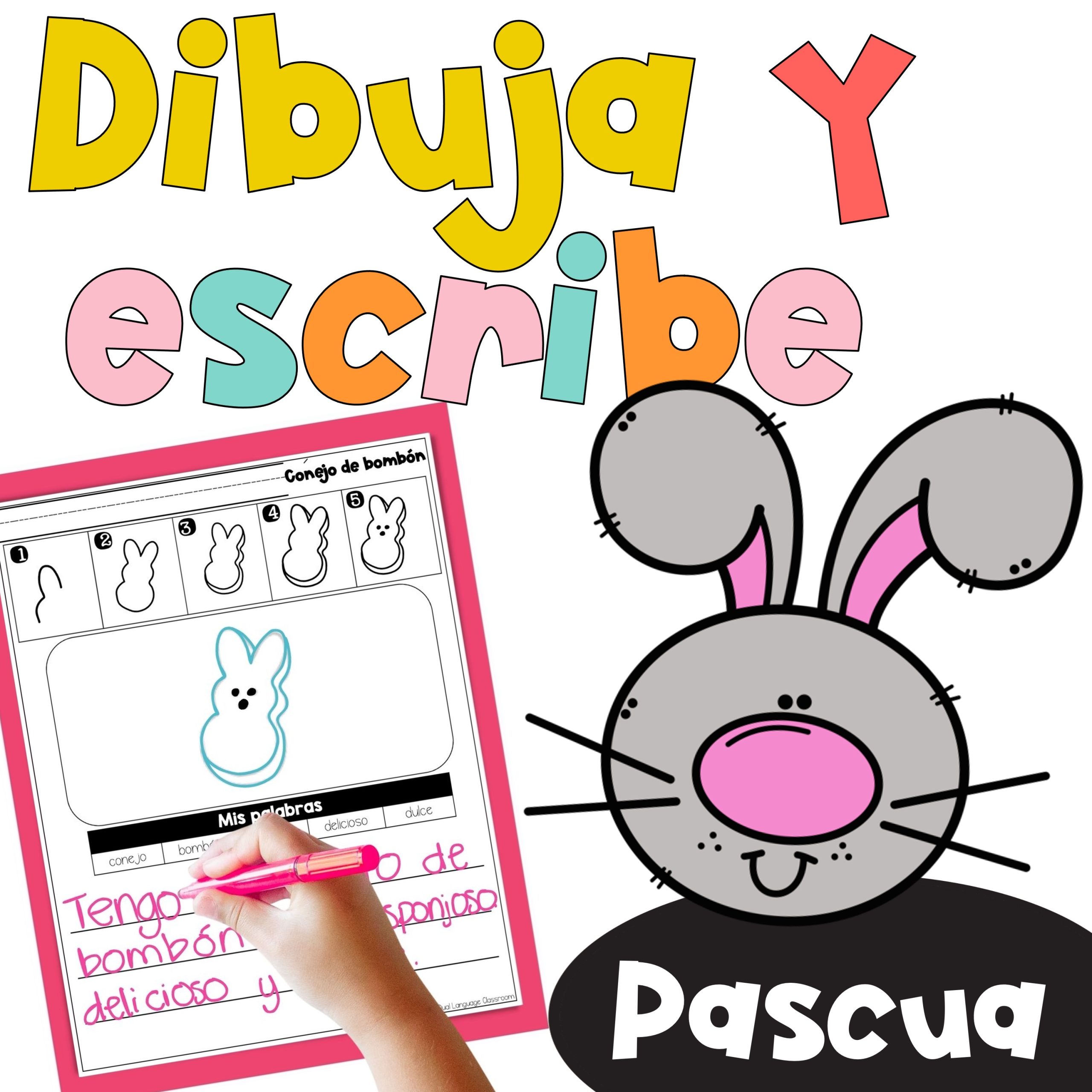 Escritura Pascua Writing in Spanish Directed Drawing Dibuja y Escribe ...