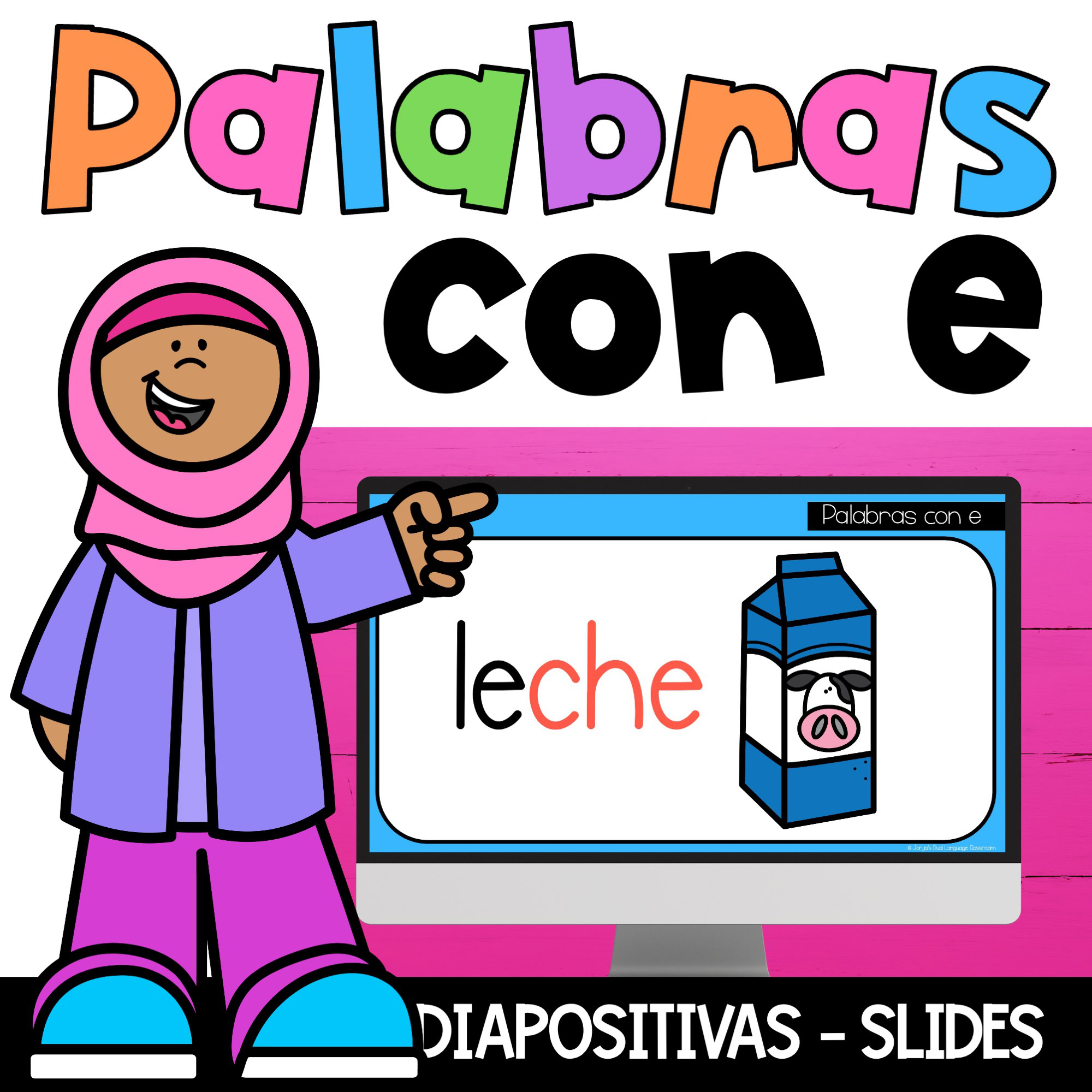 Palabras con la vocal E en español Lectura inicial Google Slides ...