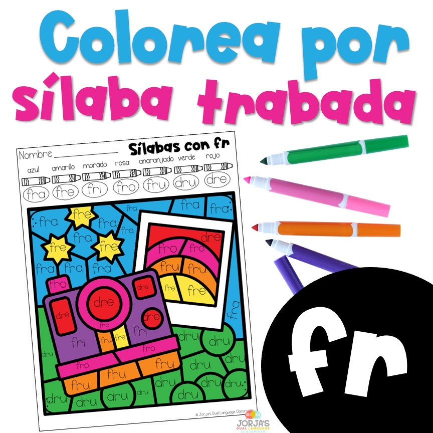 Sílabas trabadas con FR Consonant Blends in Spanish Printable Spanish ...