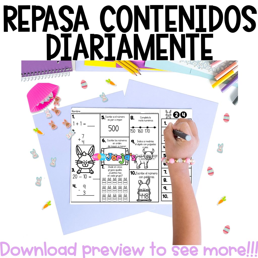 Repaso diario de matemáticas segundo grado abril 2nd grade math in ...