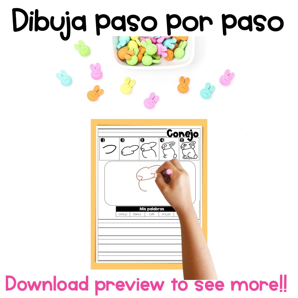 Escritura Pascua Writing in Spanish Directed Drawing Dibuja y Escribe ...