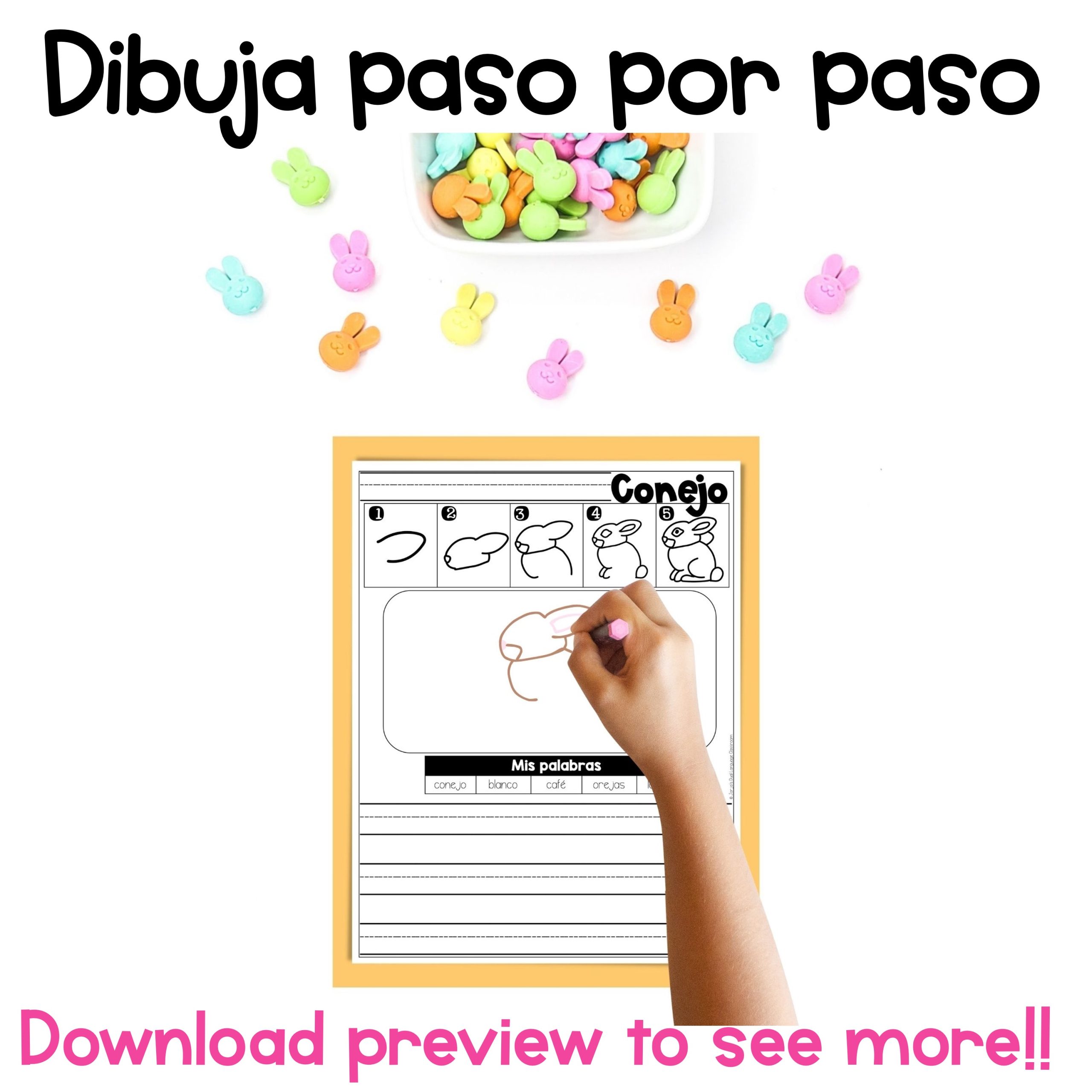 Escritura Pascua Writing in Spanish Directed Drawing Dibuja y Escribe ...