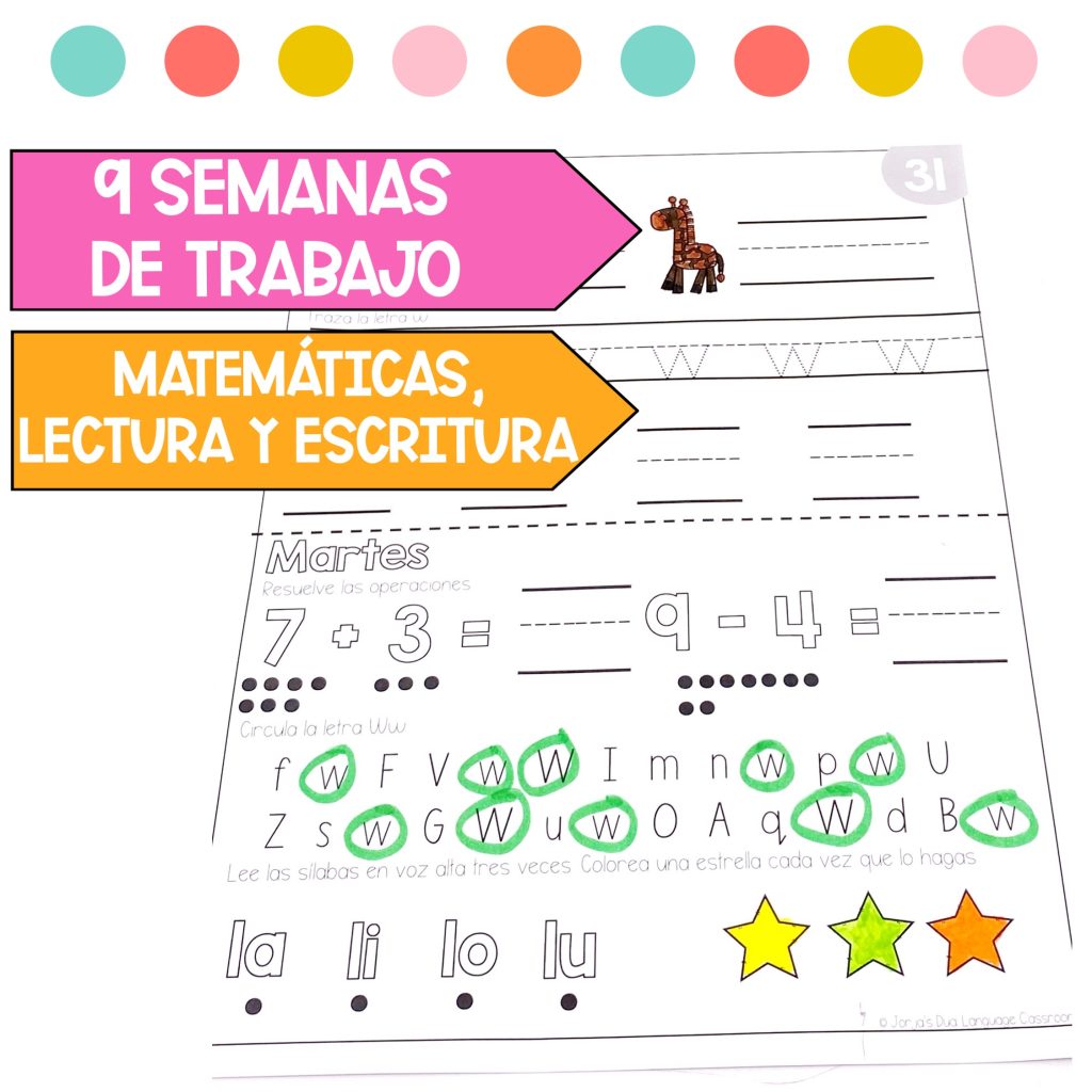 Tarea Kinder Homework Spanish for Kindergarten Repasos de Lectura ...