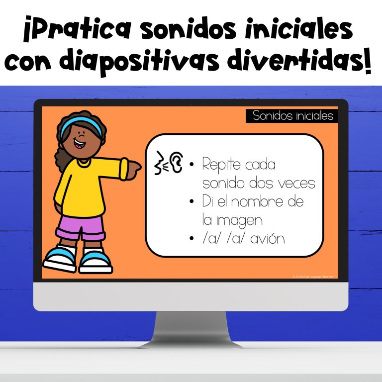 Sonidos iniciales DIGITAL Slides Beginning Sounds in Spanish - Jorja's ...
