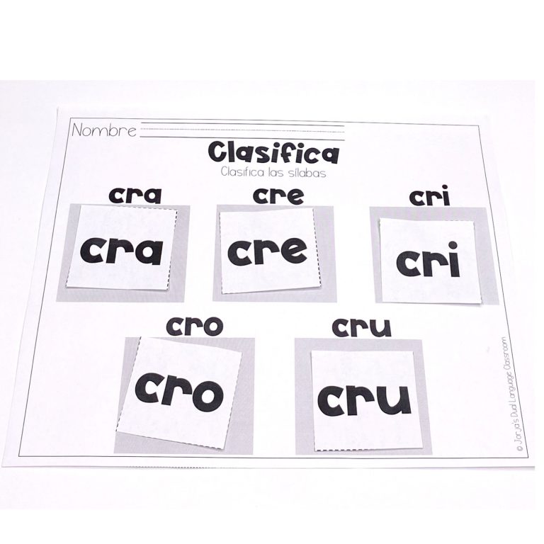 Sílabas trabadas CR cra cre cri cro cru Hojas de trabajo y actividades ...