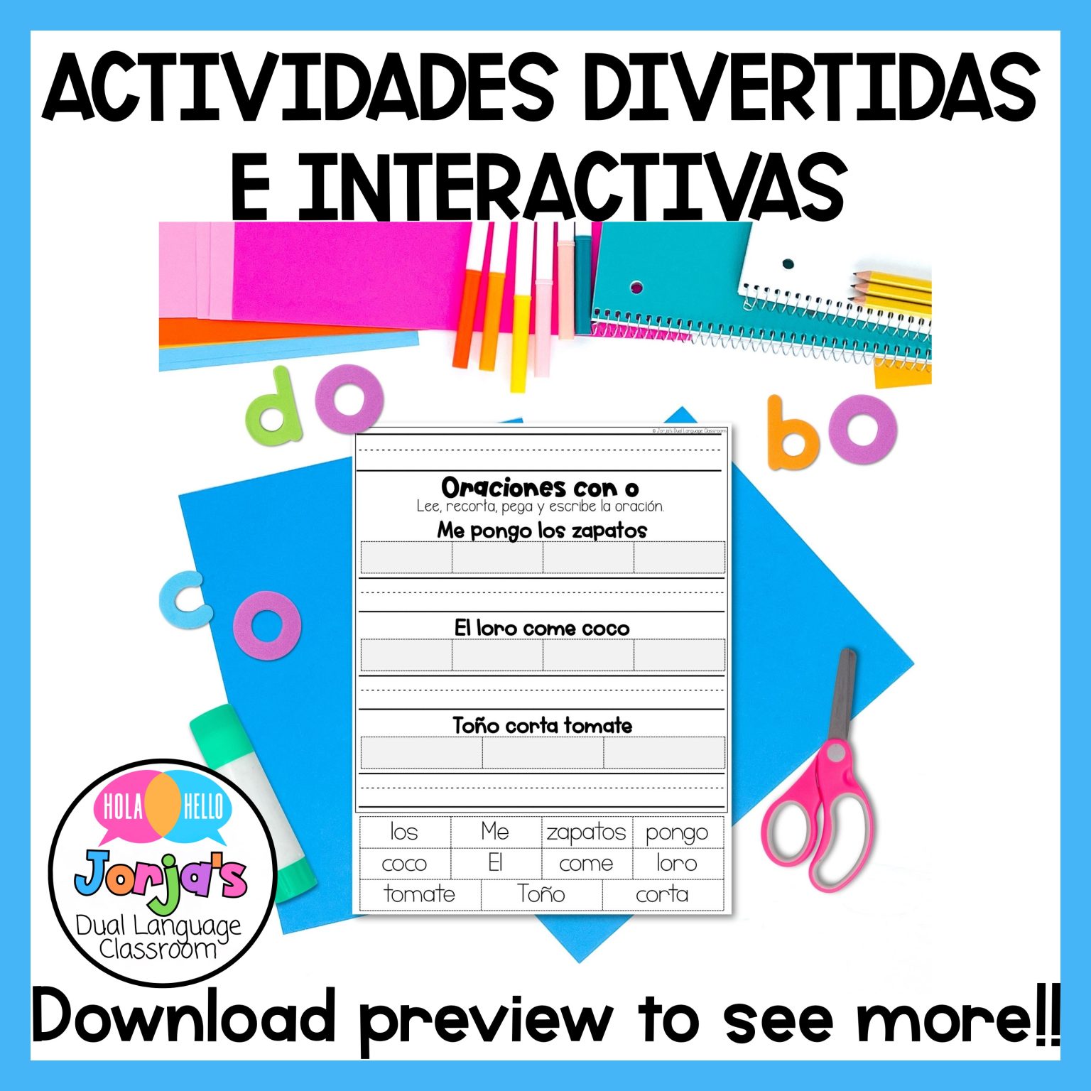 Sílabas con O en español Actividades de lectura y escritura listas para ...