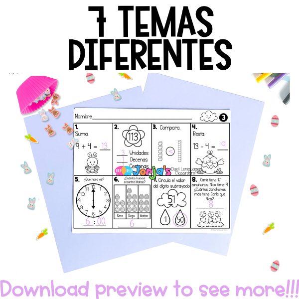 Repaso diario de matemáticas primer grado abril 1st grade math in ...