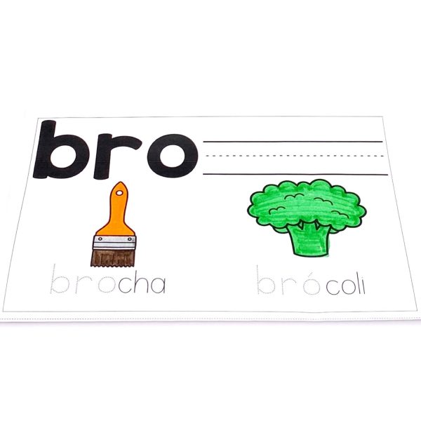 Sílabas trabadas BR Hojas de trabajo y actividades con bra bre bri bro ...