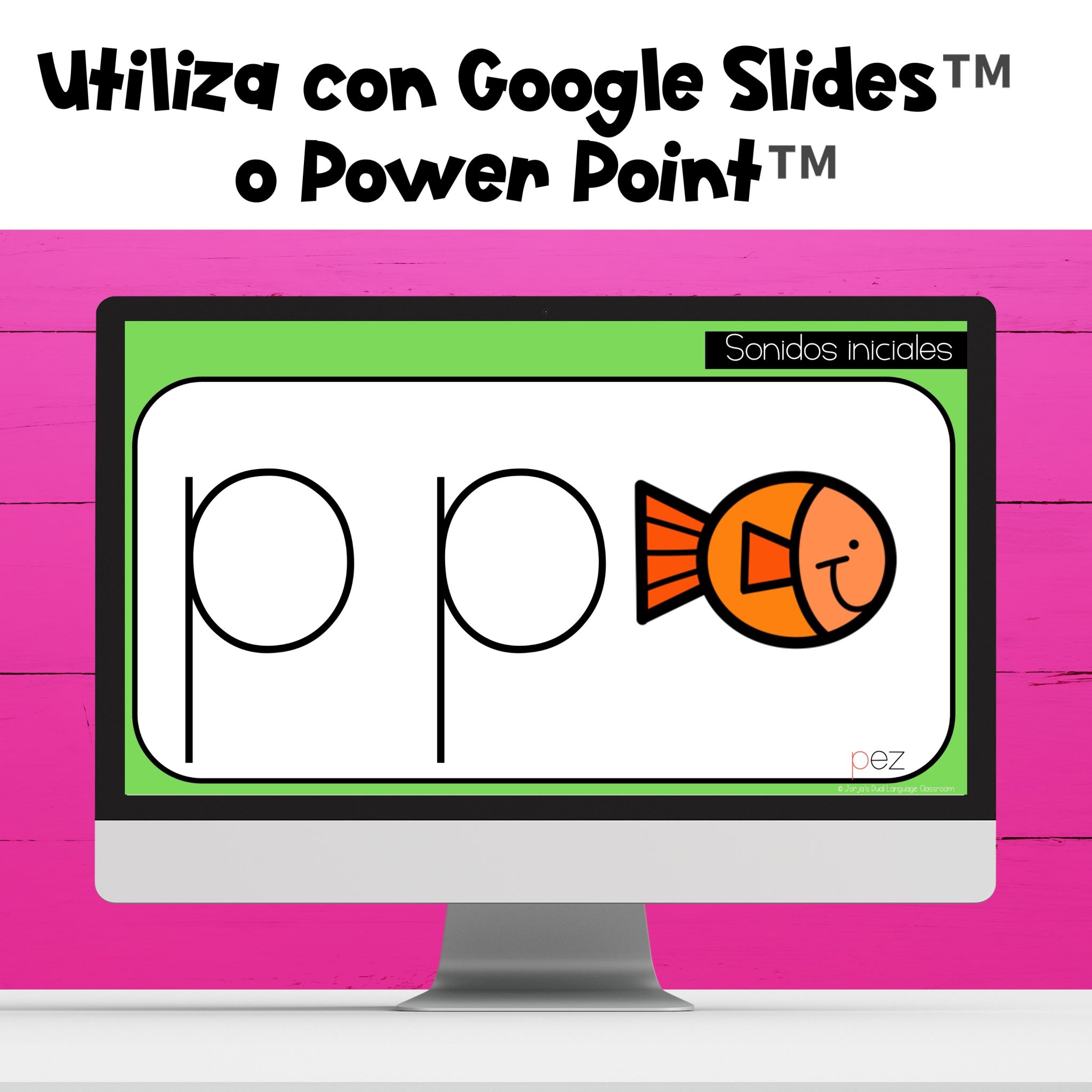 Sonidos iniciales DIGITAL Slides Beginning Sounds in Spanish - Jorja's ...