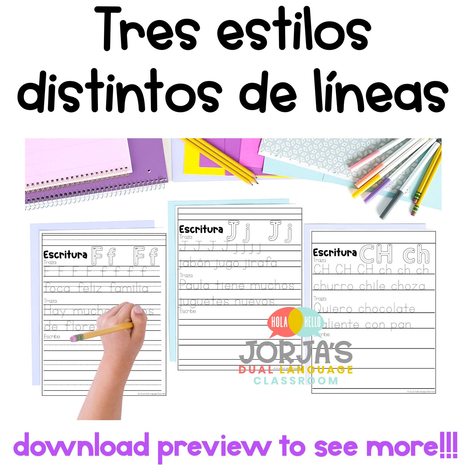 Práctica de escritura español Hojas de trabajo Handwriting practice in ...