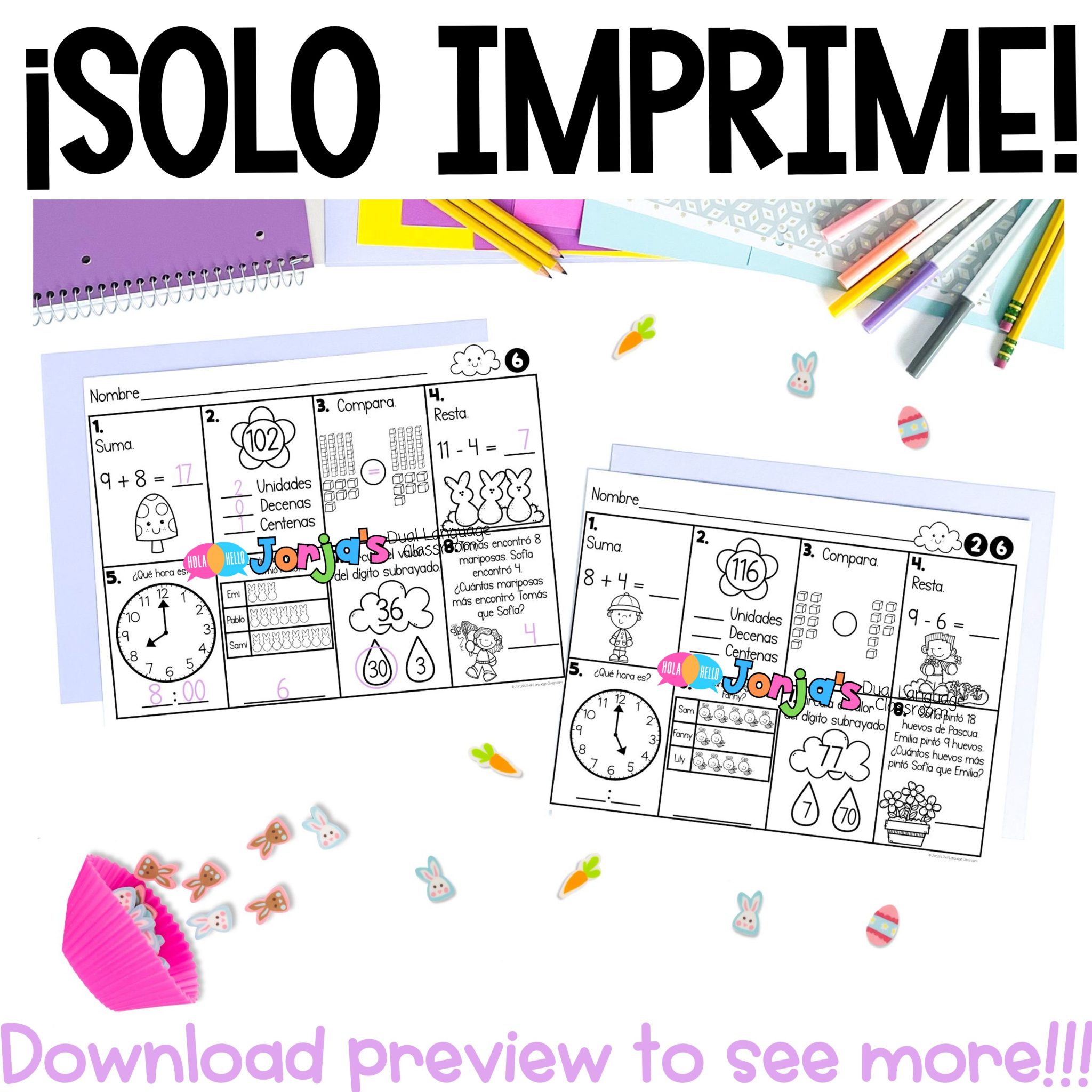 Repaso diario de matemáticas primer grado abril 1st grade math in ...