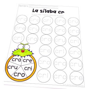 Sílabas trabadas CR cra cre cri cro cru Hojas de trabajo y actividades ...