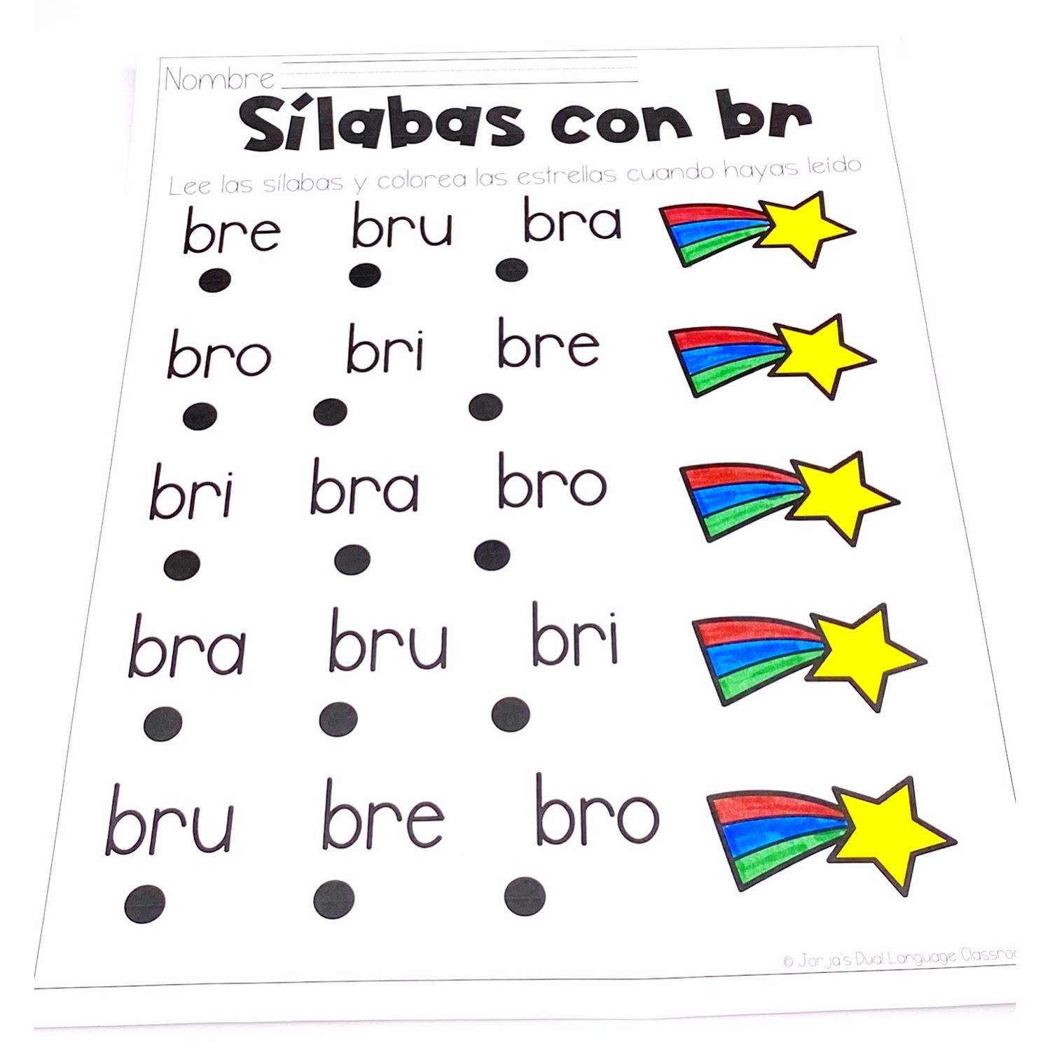 Sílabas trabadas BR Hojas de trabajo y actividades con bra bre bri bro ...