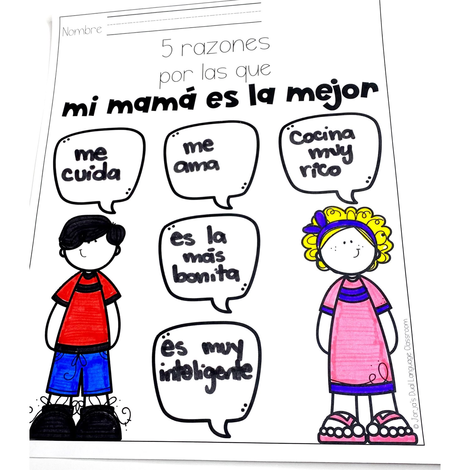 Día de las Madres Actividades Mother's Day Spanish Activities - Jorja's ...