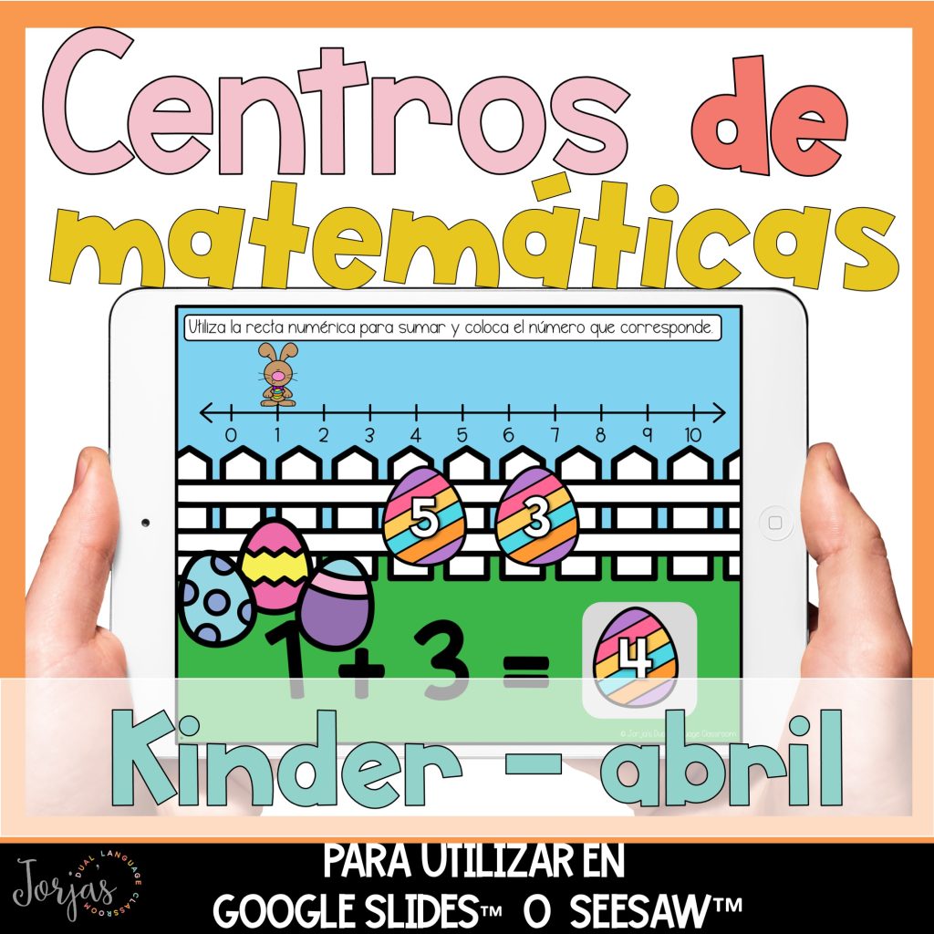 Centros matemáticas kinder abril DIGITAL Seesaw Google Slides Math ...