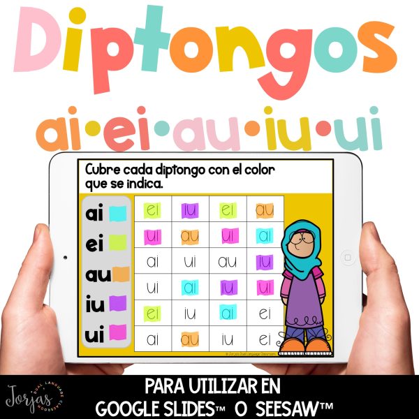 Actividades Digitales para Diptongos Diphthongs in Spanish - Jorja's ...