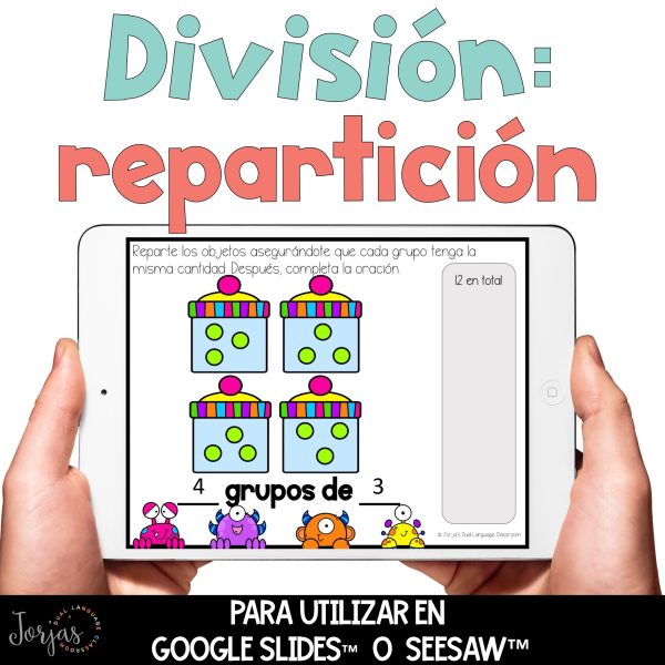 División como Repartición en Español Actividades DIGITAL Google Slides ...