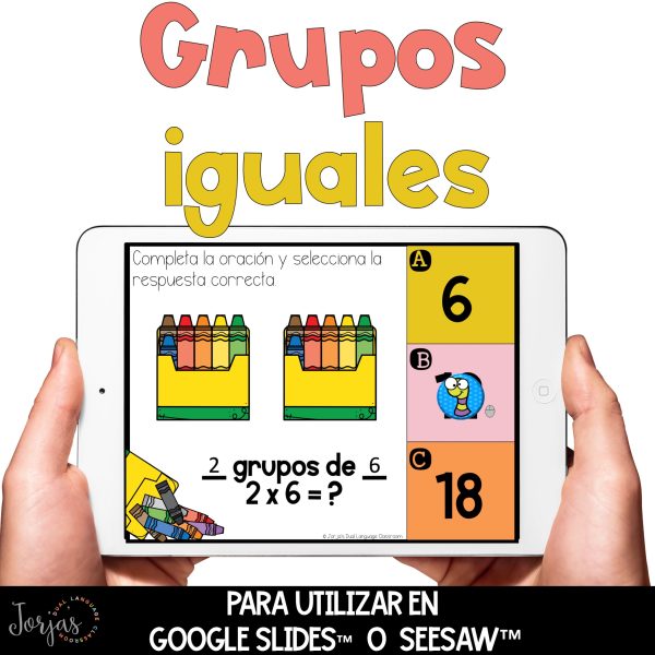Grupos Iguales Multiplicación Español Digitales Google Slides y Seesaw ...