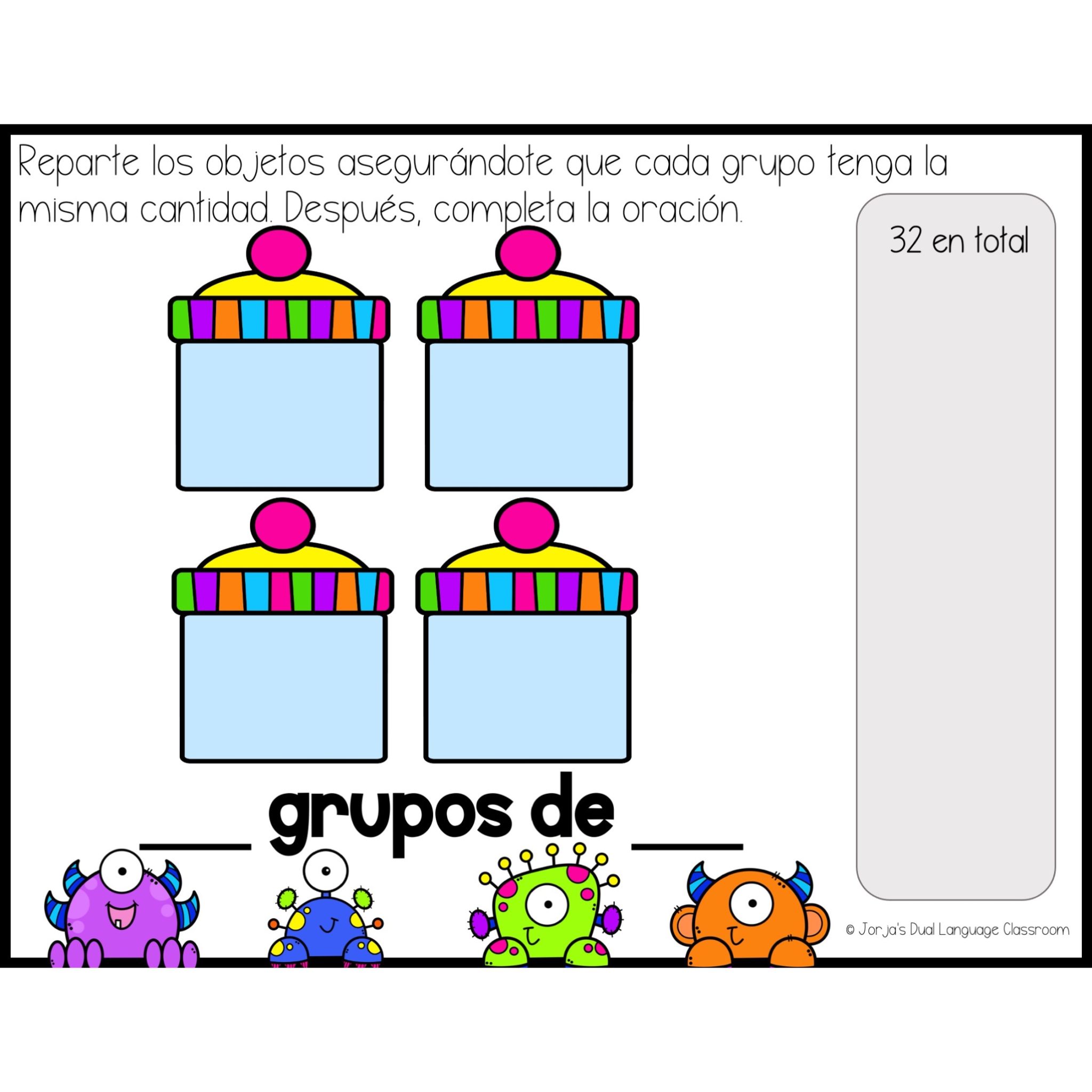 División como Repartición en Español Actividades DIGITAL Google Slides ...