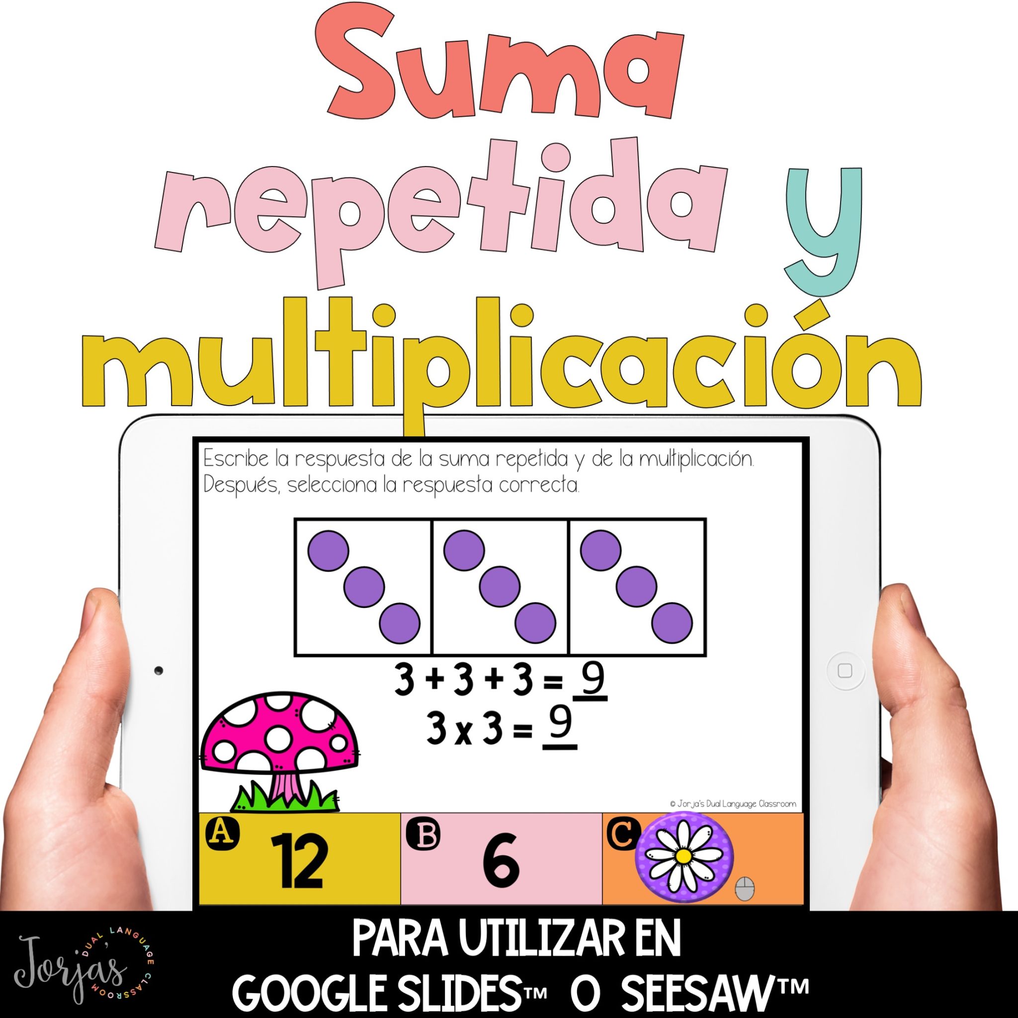 Suma Repetida y Multiplicación en Español Actividades Digitales Google ...