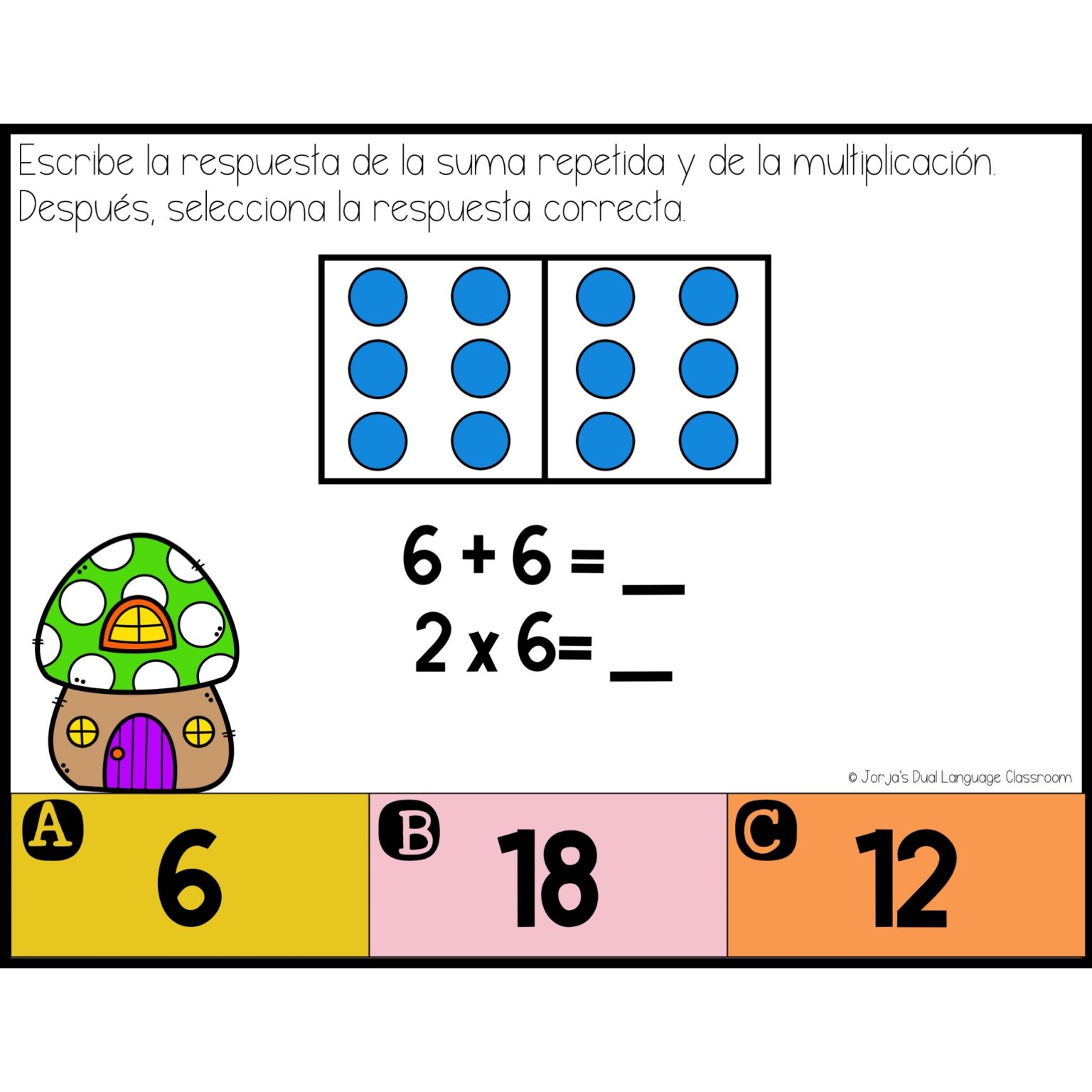 Suma Repetida y Multiplicación en Español Actividades Digitales Google ...